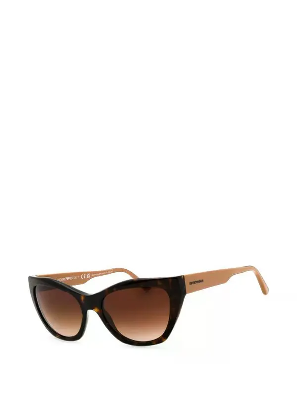 Emporio Armani Tortoiseshell-effect Cat-eye Sunglasses