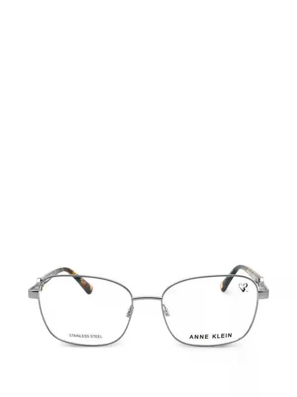 Anne Klein Square Frame Eyeglasses - Silver