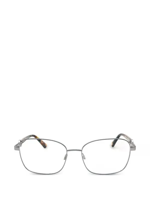Anne Klein Square Frame Eyeglasses - Silver