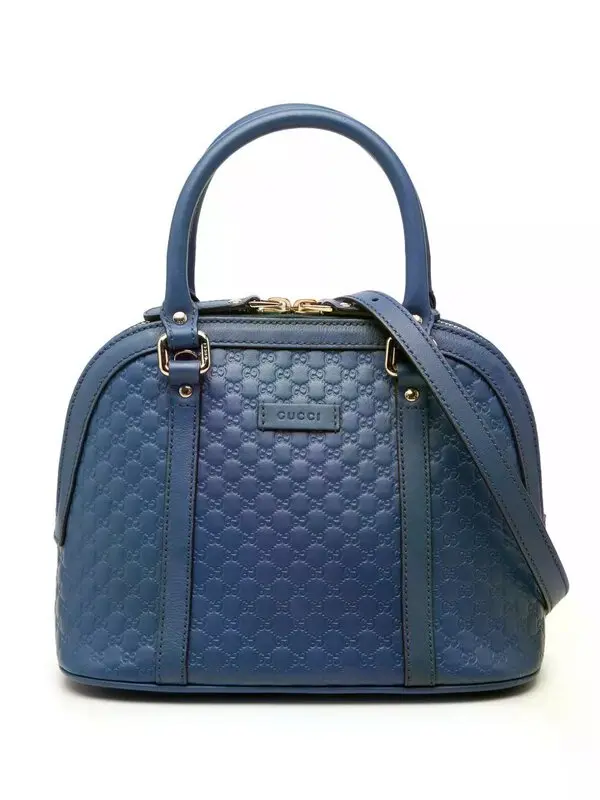 Gucci 2000-2015 Mini Microguccissima Dome Satchel - Blue