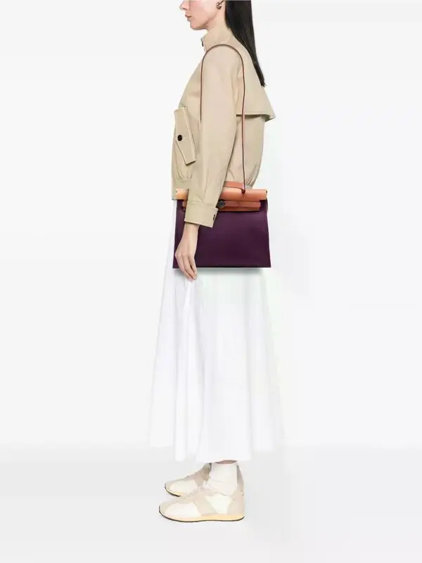 Hermès 2012 Toile Verso Herbag Zip 31 Satchel - Purple