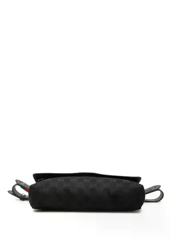 Gucci 2000-2015 Gg Canvas And Leather Web Belt Bag