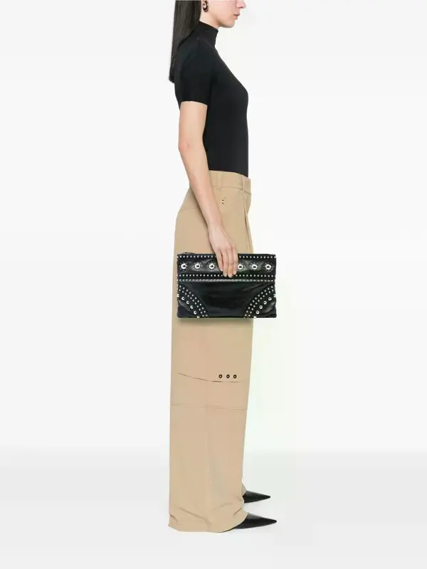 Prada 2015-2026 Studded Calfskin Clutch Bag