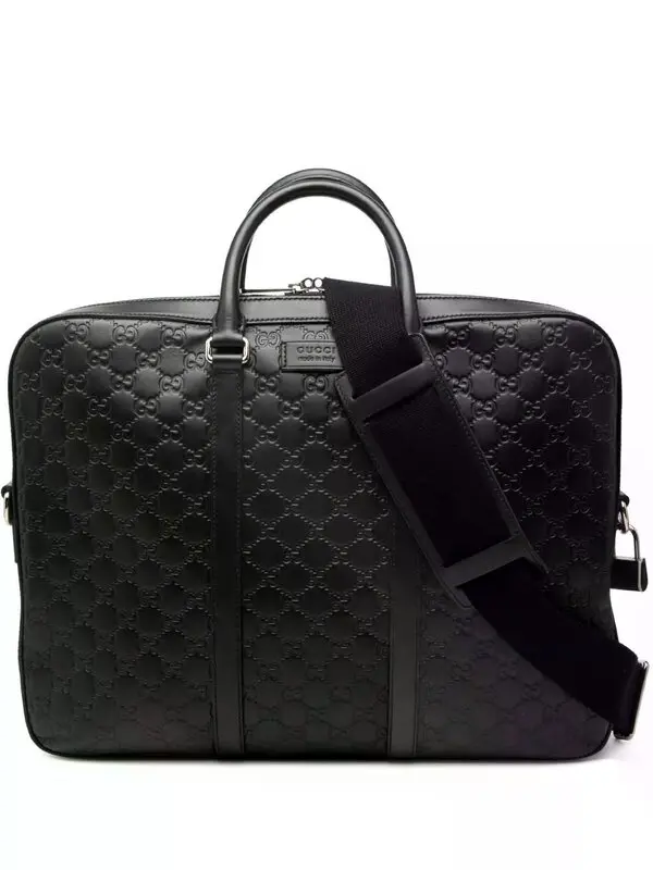 Gucci 2000-2015 Guccissima Business Bag - Black