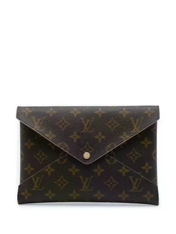 LOUIS VUITTON 2019 Monogram Pochette Kirigami Gm Clutch Bag - Brown