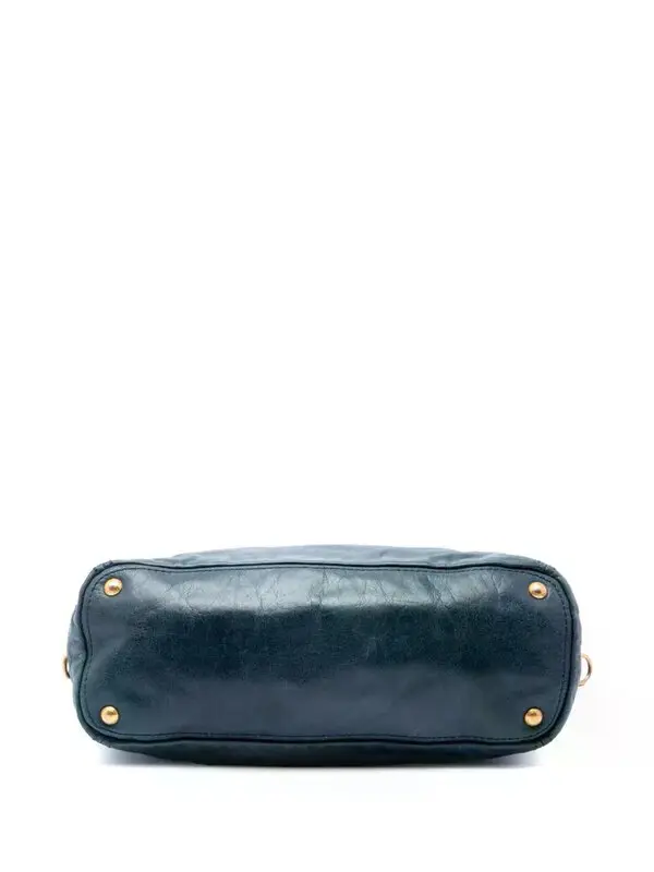 Prada 2010-2026 Vitello Shine Front Pocket Convertible Tote Satchel