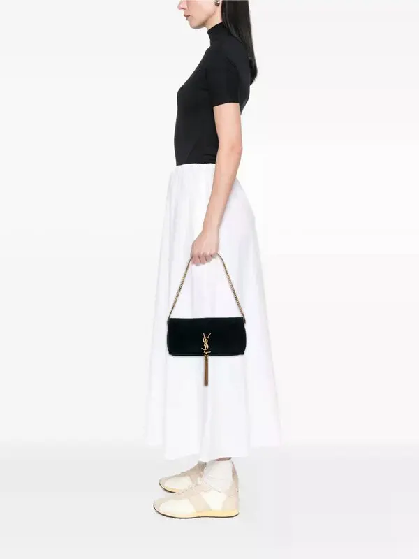 Saint Laurent 2020 Suede Monogram Kate 99 Tassel Bag Satchel