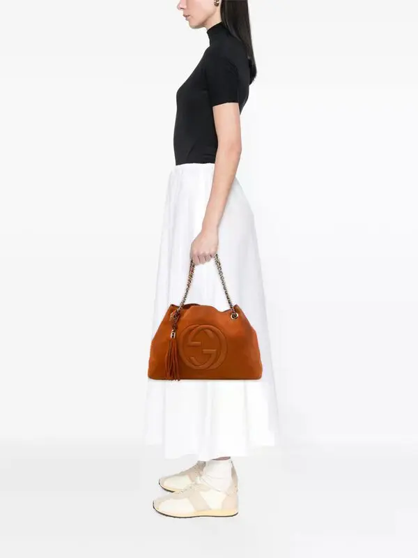 Gucci 2016-2026 Medium Nubuck Leather Soho Chain Tote Bag