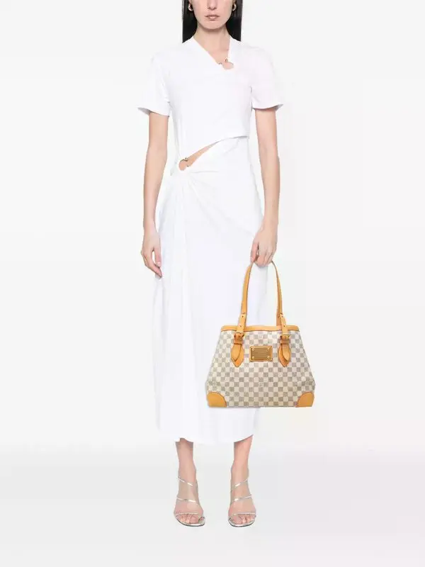 LOUIS VUITTON 2012 Damier Azur Hampstead Mm Tote Bag