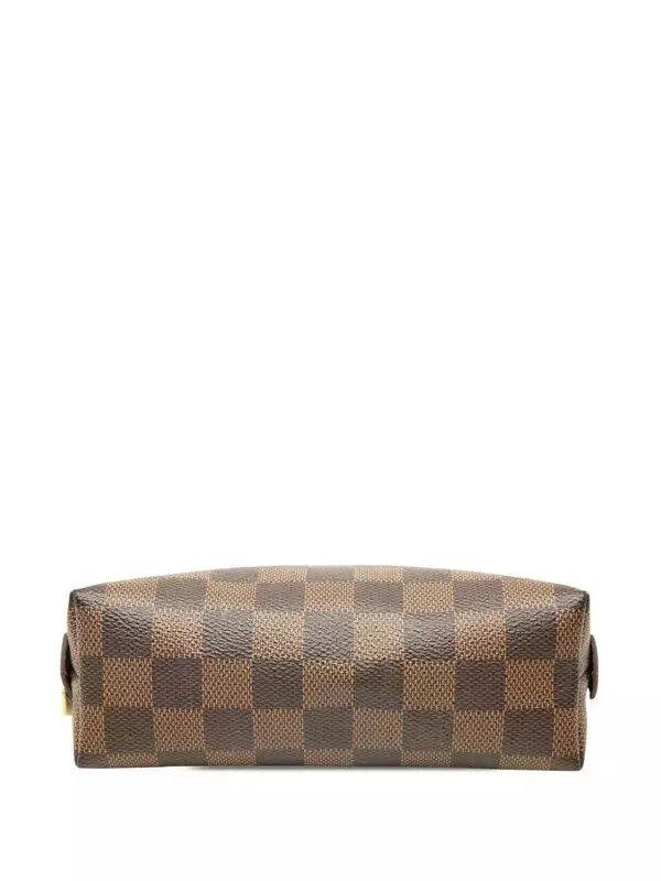LOUIS VUITTON 2005 Damier Ebene Cosmetic Pouch Clutch Bag