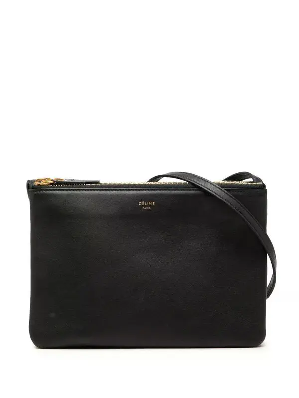 Celine 2017 Small Lambskin Trio Crossbody Bag - Black