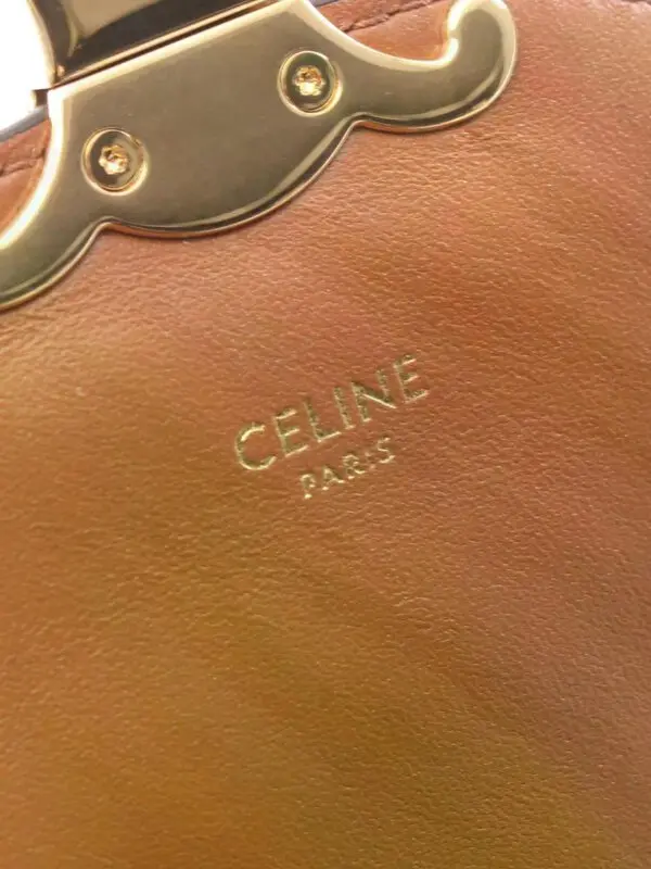 Celine 2015-2026 Triomphe Coated Canvas Triomphe Crossbody Bag