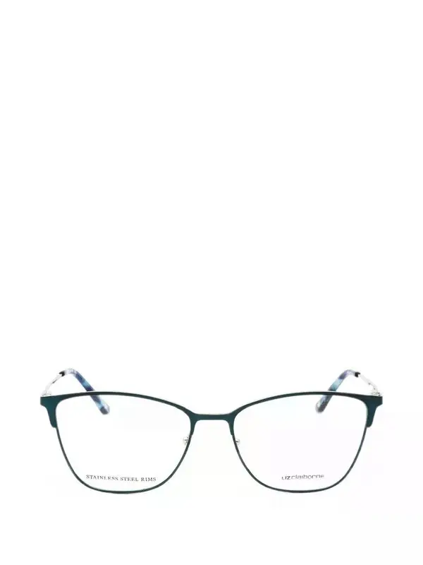 LIZ CLAIBORNE Rectangle-frame Glasses - Blue
