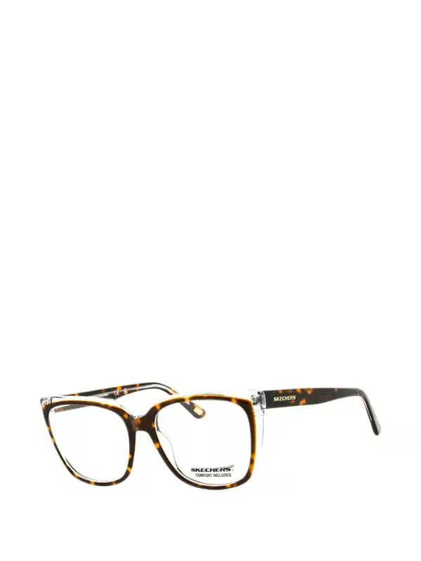 Sketchers Tortoiseshell Effect Rectangle Frame Eyeglasses