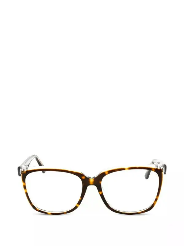 Sketchers Tortoiseshell Effect Rectangle Frame Eyeglasses - Brown