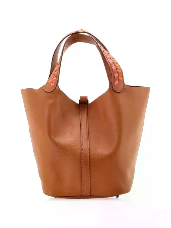 Hermès Picotin Lock Bag Tressage Epsom Mm Tote Bag - Brown