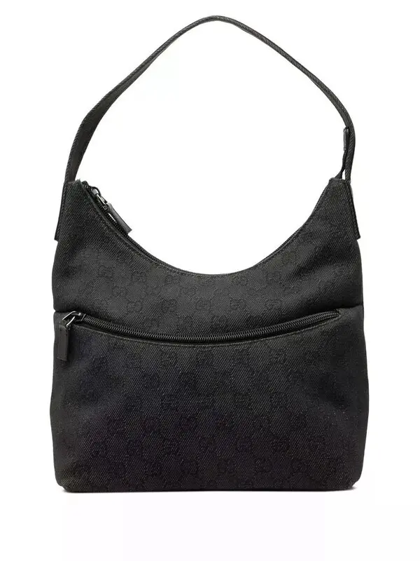 Gucci 2000-2015 Gg Denim Shoulder Bag - Black