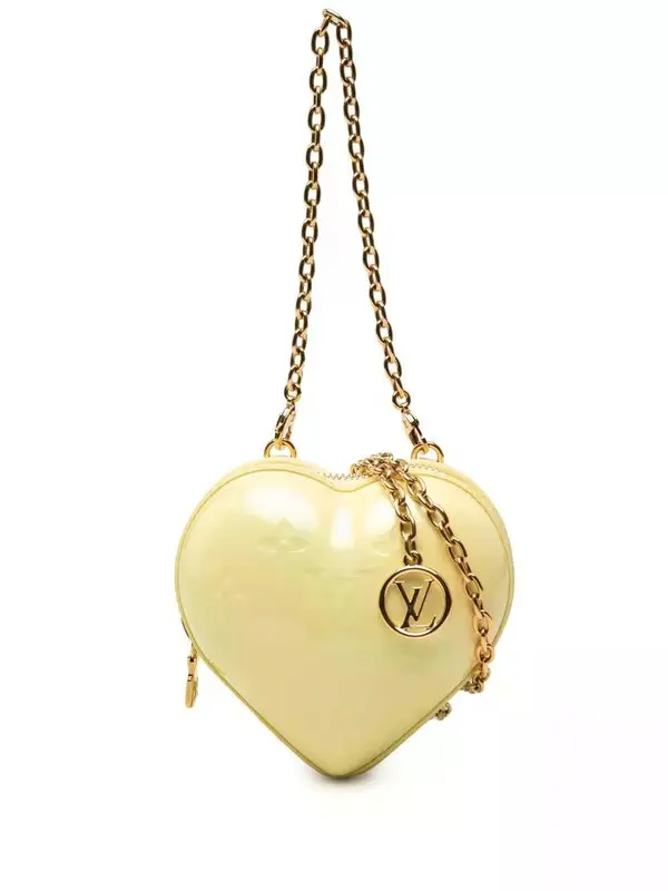 LOUIS VUITTON 2021-2026 Monogram Vernis Keep My Heart Chain Crossbody Bag - Yellow