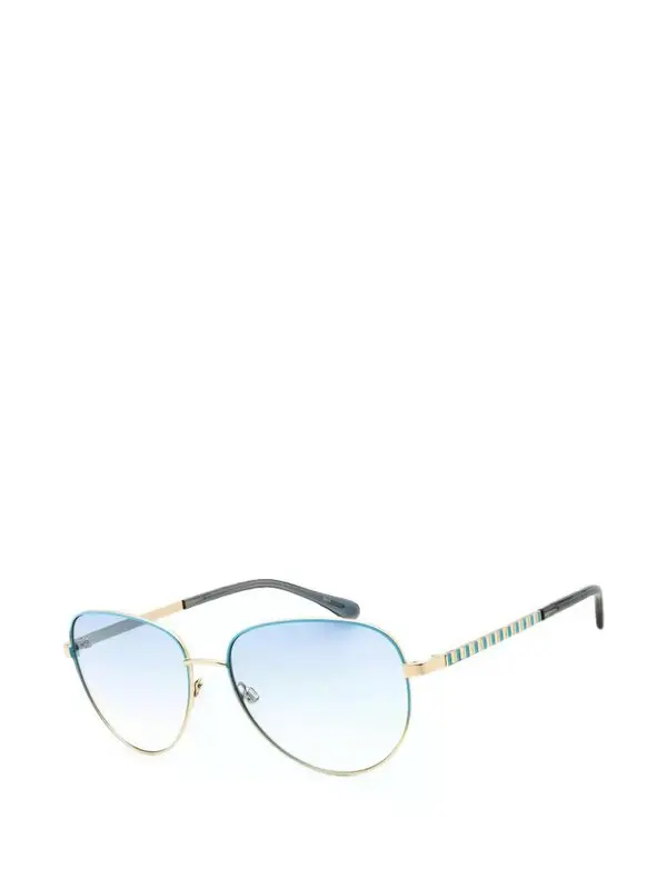 DRAPER JAMES Striped Pilot-frame Sunglasses