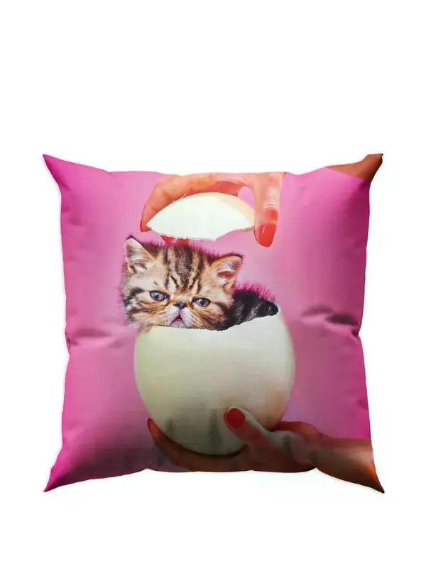 SELETTI Cat Surprise Cushion - Pink
