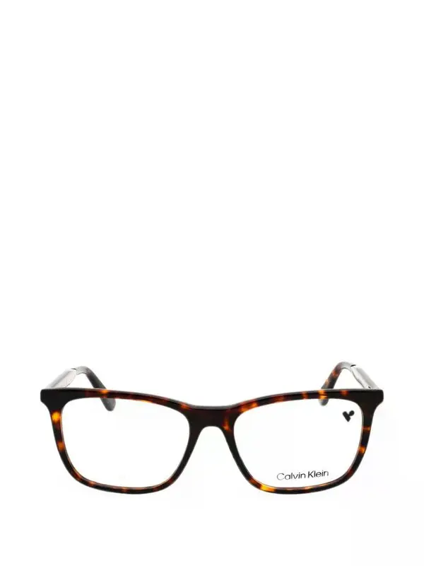 Calvin Klein Tortoiseshell-effect Rectangle Glasses