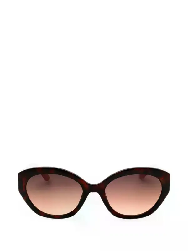 Guess Tortoiseshell-effect Oval-frame Sunglasses