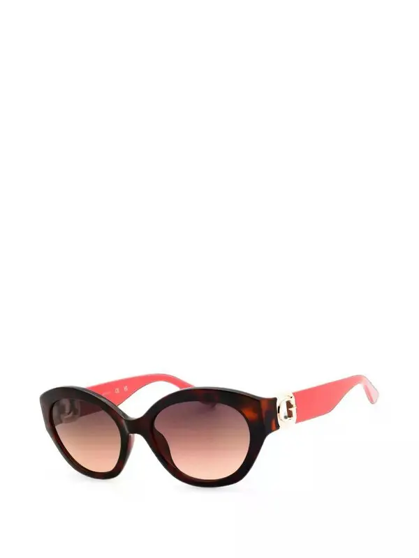 Guess Tortoiseshell-effect Oval-frame Sunglasses