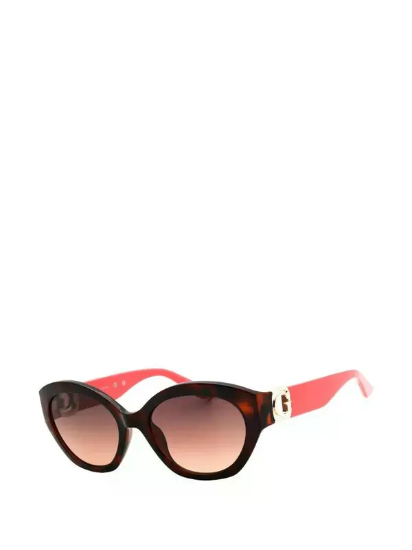Guess Tortoiseshell-effect Oval-frame Sunglasses
