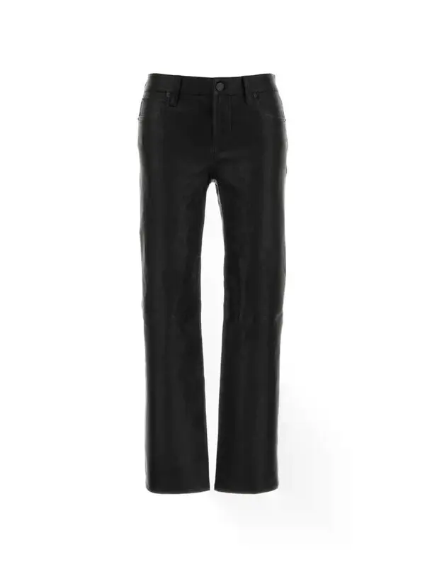 FRAME The Cigarette Leather Low-rise Trousers