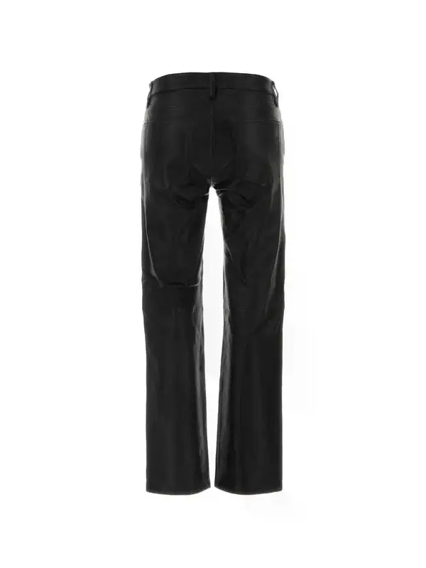 FRAME The Cigarette Leather Low-rise Trousers