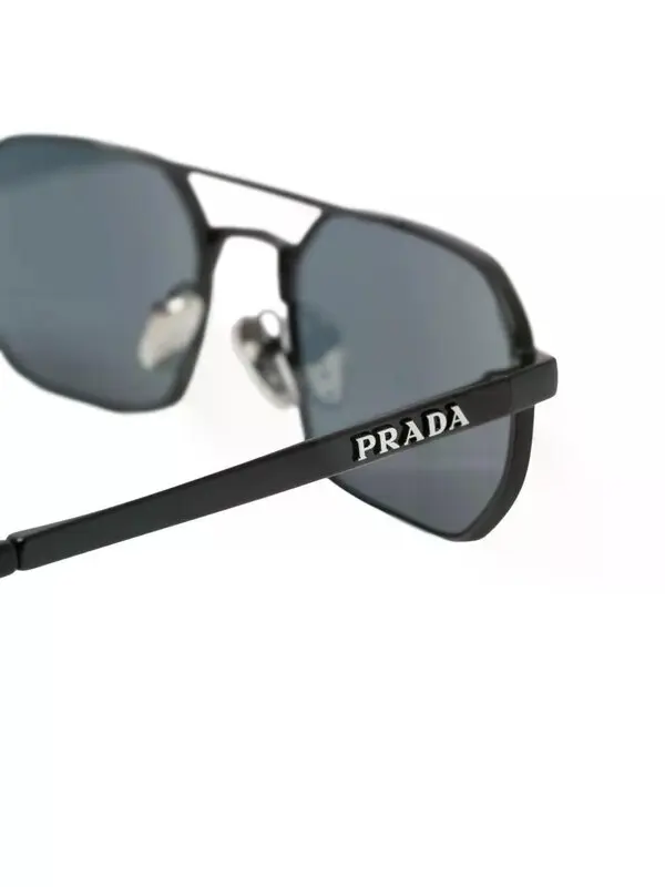 Prada Geometric-frame Sunglasses - Black