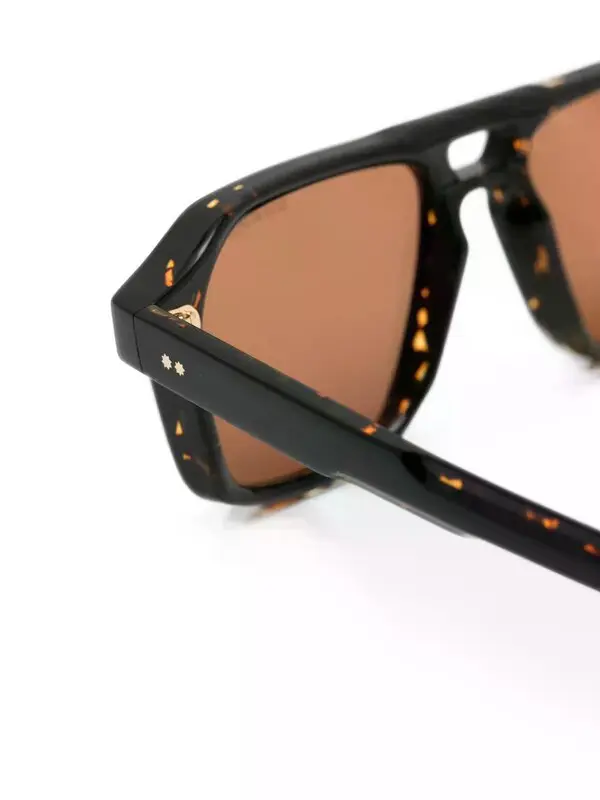 CUTLER & GROSS Tortoiseshell-effect Rectangle-frame Sunglasses