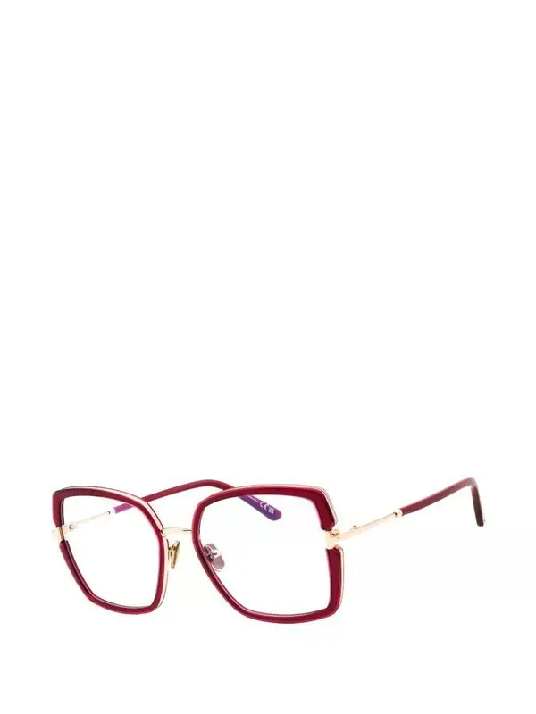 TOM FORD Square Frame Eyeglasses - Red