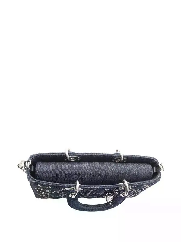 Dior Denim Cannage Eyelet Lady D Joy Satchel