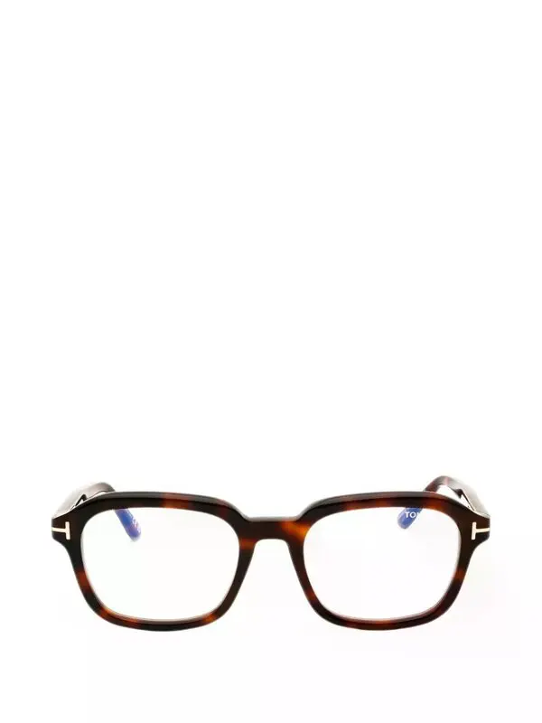TOM FORD Tortoiseshell-effect Oval-frame Glasses