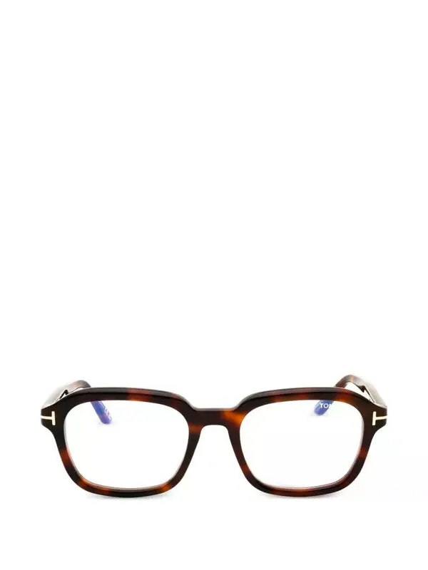 TOM FORD Tortoiseshell-effect Oval-frame Eyeglasses - Brown