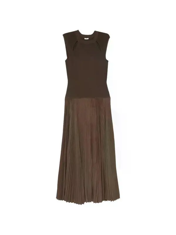 JOSEPH Nereus Pleated Maxi Dress - Brown
