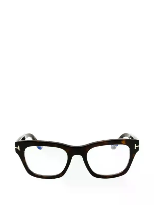 TOM FORD Tortoiseshell-effect Rectangle-frame Glasses - Brown