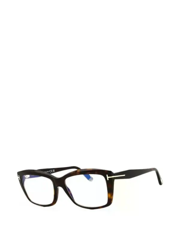 TOM FORD Tortoiseshell-effect Rectangle-frame Glasses