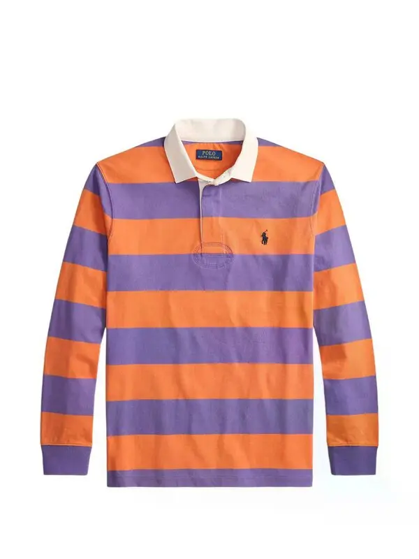 Polo Ralph Lauren Striped Long-sleeve Polo Shirt - Orange