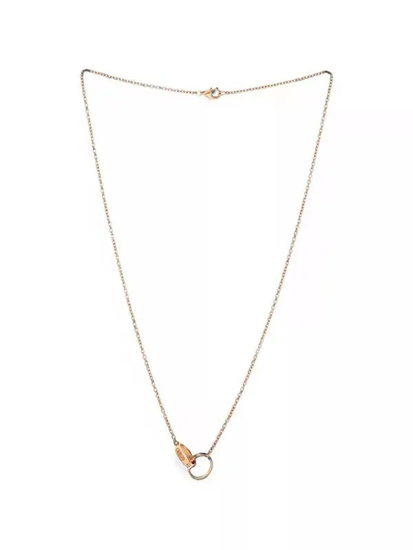 Cartier Love Interlocking 18k Rose Gold Necklace