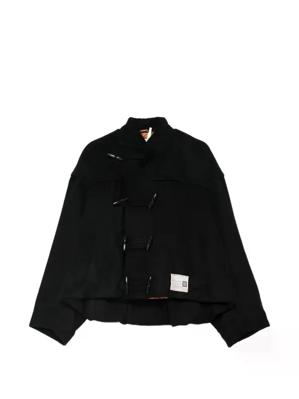 Mihara Yasuhiro Roll-up Hem Duffle Jacket - Black