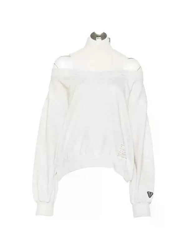 Mihara Yasuhiro Cold-shoulder Layered-effect Sweater