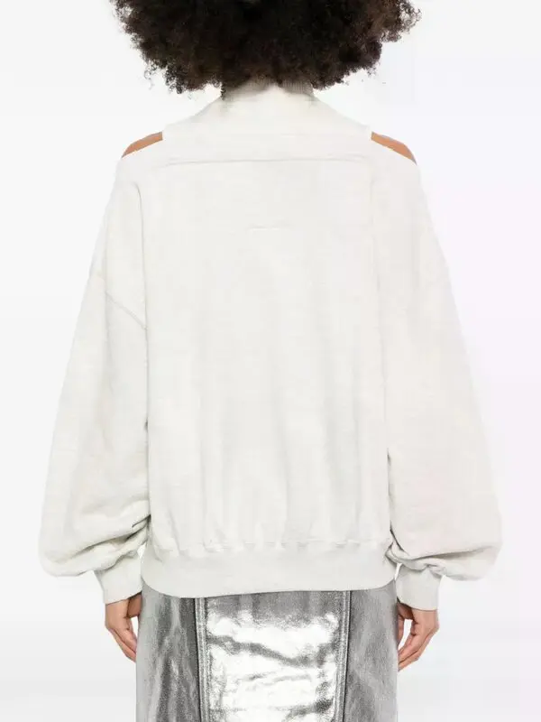 Mihara Yasuhiro Cold-shoulder Layered-effect Sweater