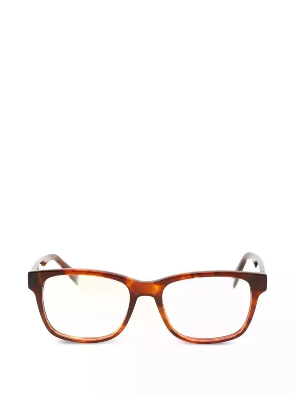 Lacoste Tortoiseshell-effect Rectangle-frame Eyeglasses - Brown