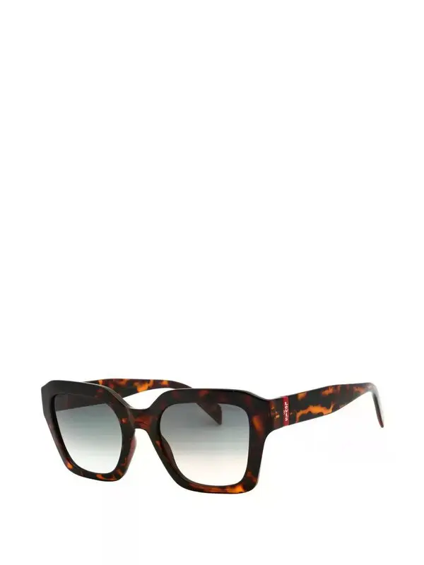 LEVI'S Tortoiseshell Effect Rectangle Frame Sunglasses