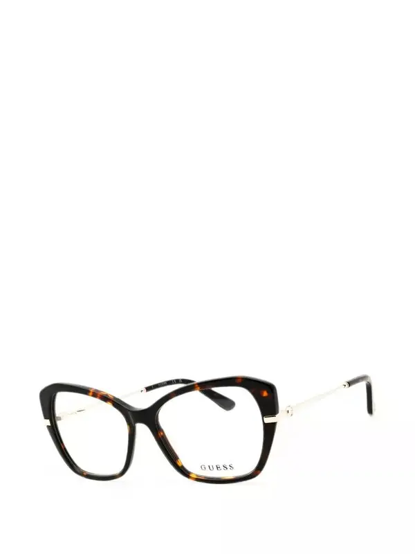 Guess Tortoiseshell-effect Cat-eye Glasses - Brown