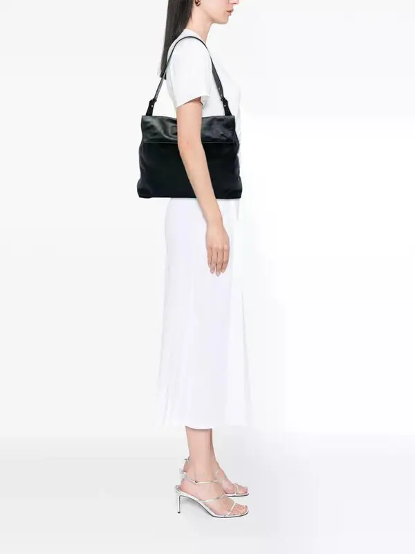 Burberry 2000-2017 Leather Studded Padlock Shoulder Bag - Black