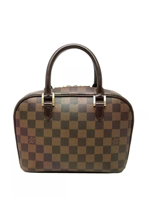 LOUIS VUITTON 2004 Damier Ebene Mini Sarria Handbag - Brown
