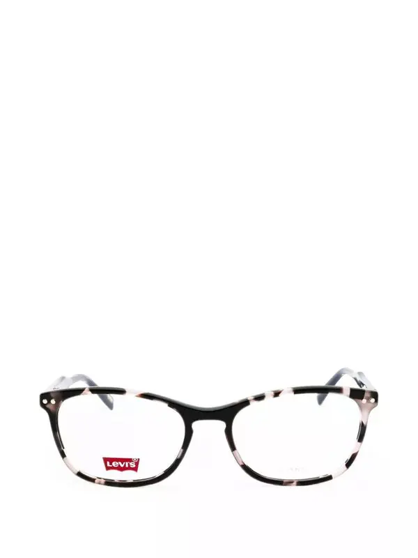 LEVI'S Tortoiseshell-effect Oval-frame Glasses